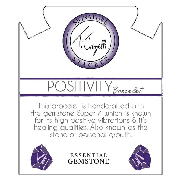 Defining Bracelet- Positivity Bracelet with Super 7 Gemstones