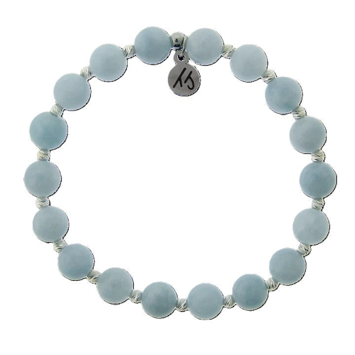 Mindfulness Collection- Light Blue Quartz Gemstone Bracelet – Mullen ...