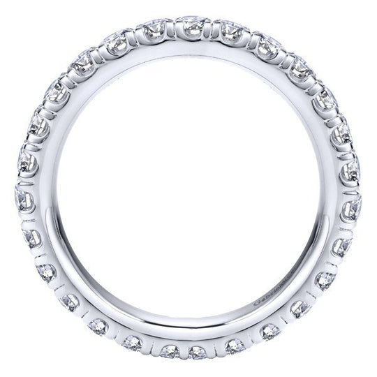 French Pave Eternity Diamond Band 1.5 Cttw14K White Gold – Mullen Brothers